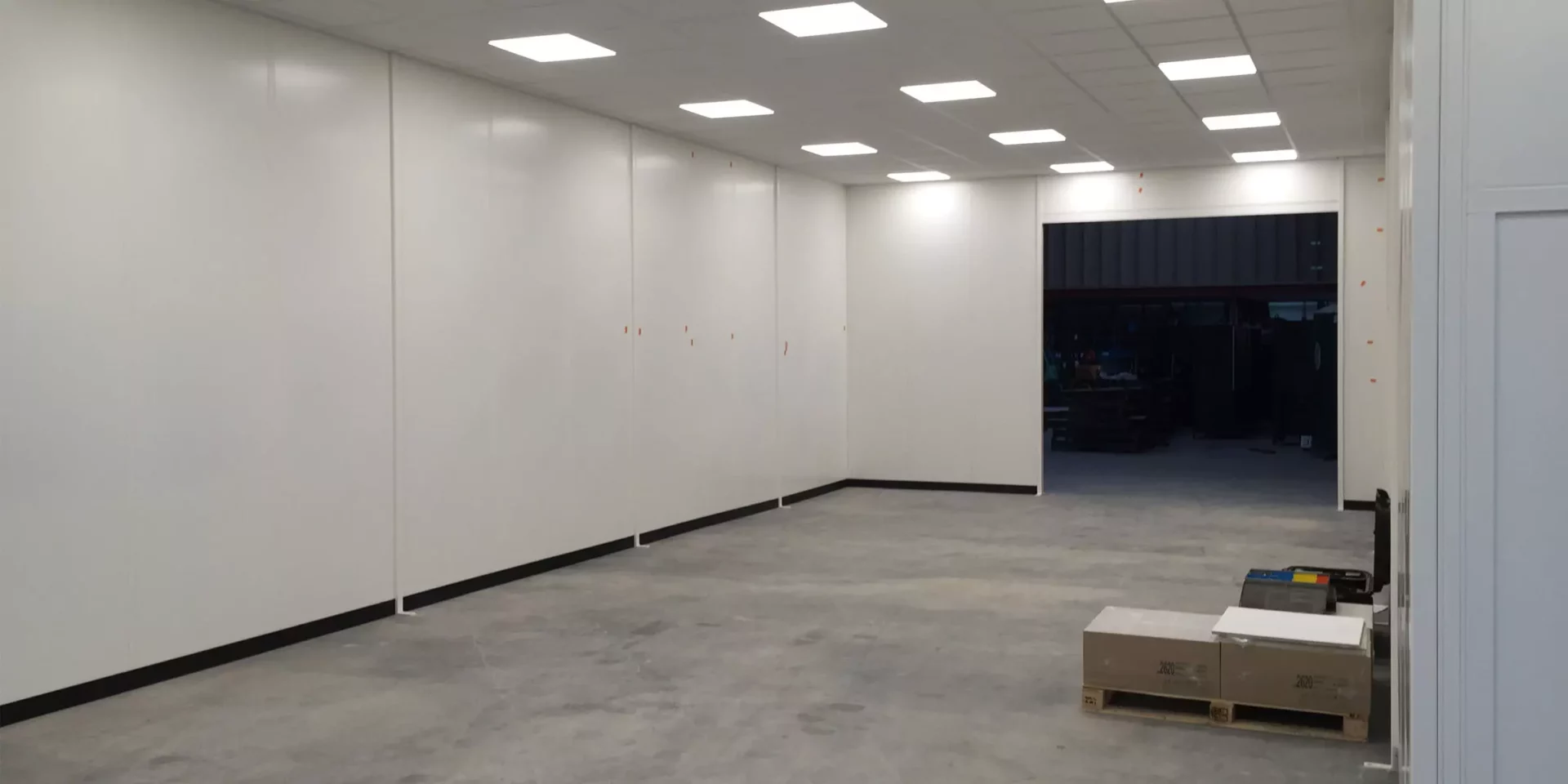 Large Steel Partitioning Installation to Split Warehouse Space - ACI
