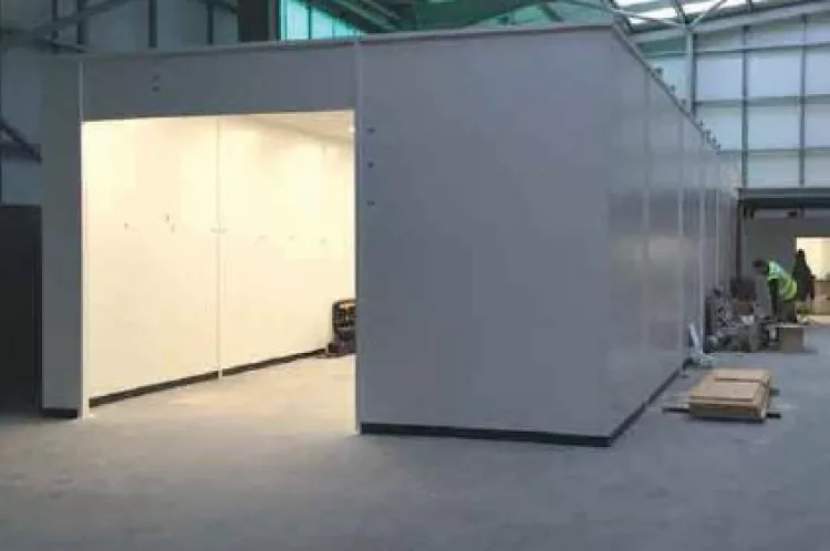 Large Steel Partitioning Installation to Split Warehouse Space - ACI